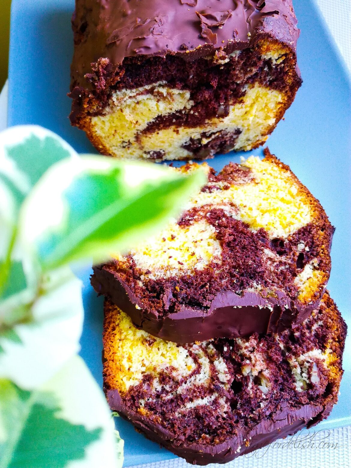 Orange Chocolate Marble Loaf Cake
